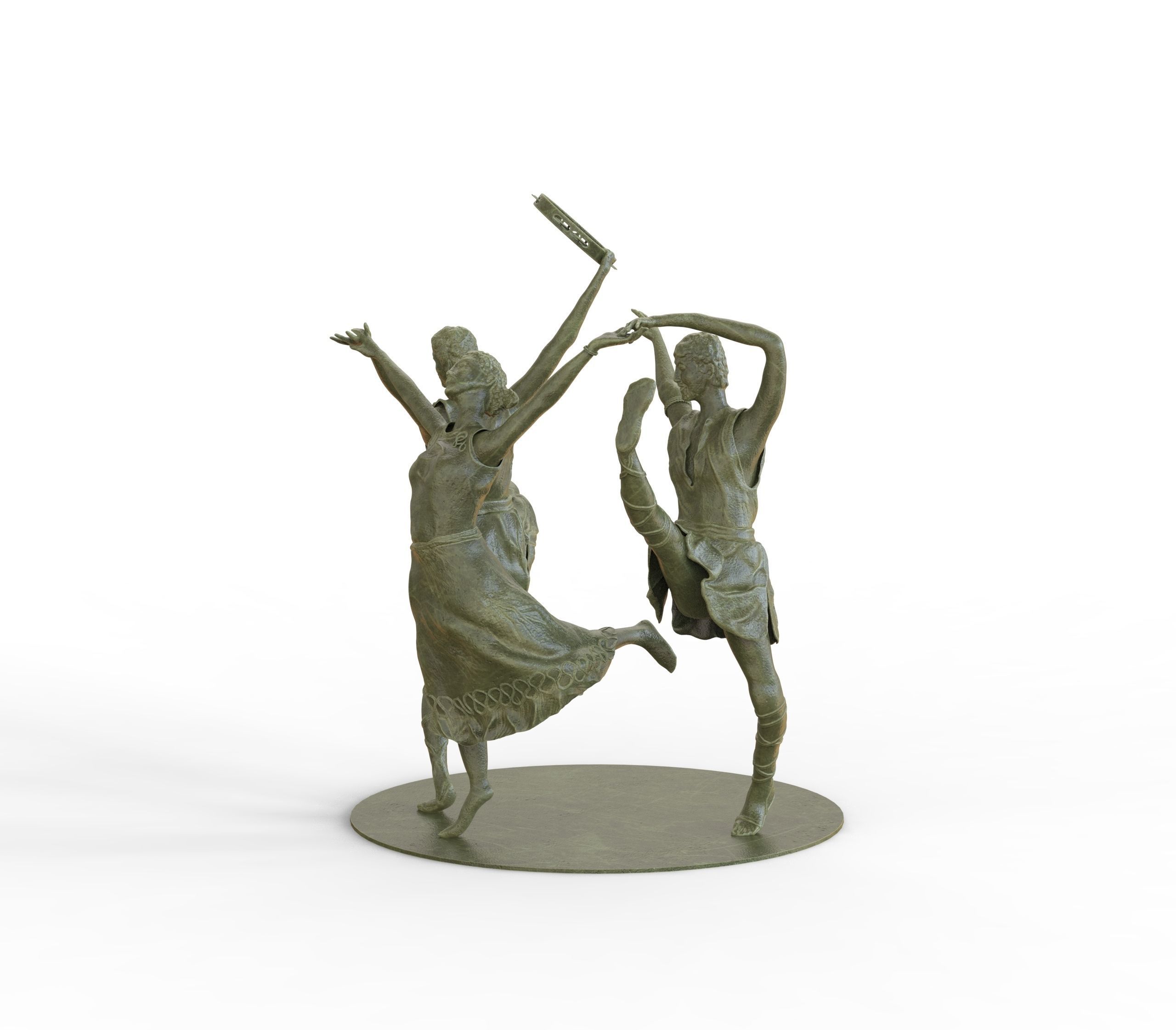 3D model 3 people dancing model VR / AR / low-poly | CGTrader