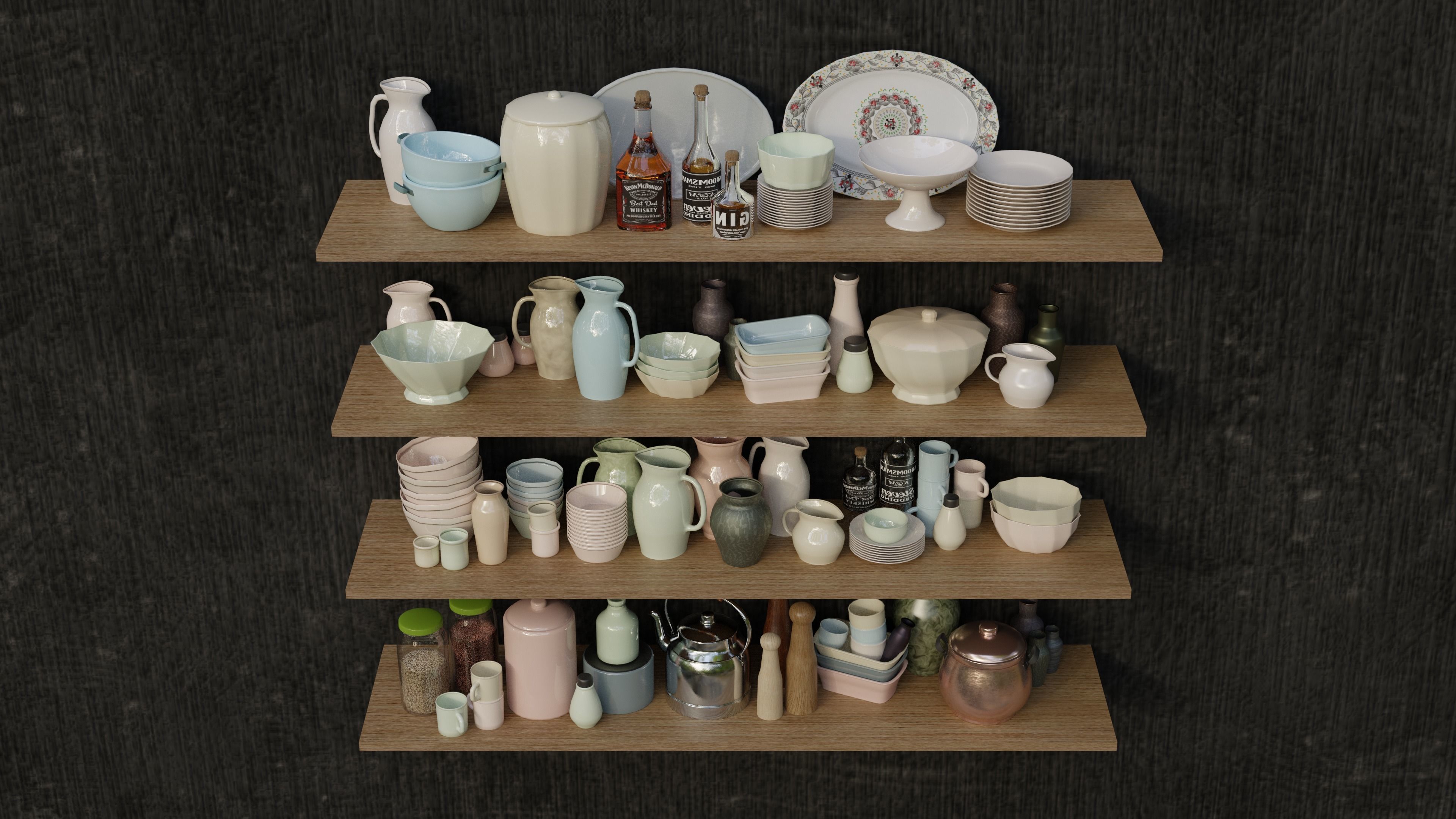 kitchen accessories 3D model | CGTrader