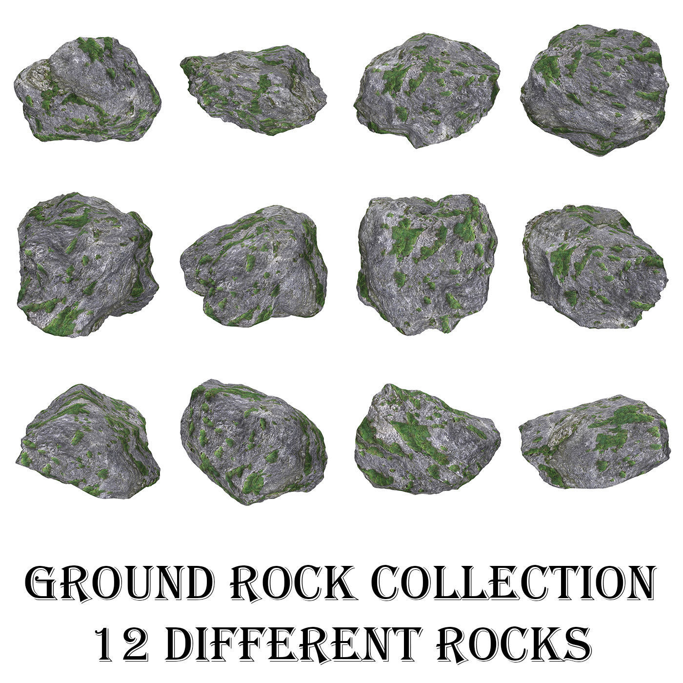 3D model Ground Rock Collection VR / AR / low-poly | CGTrader