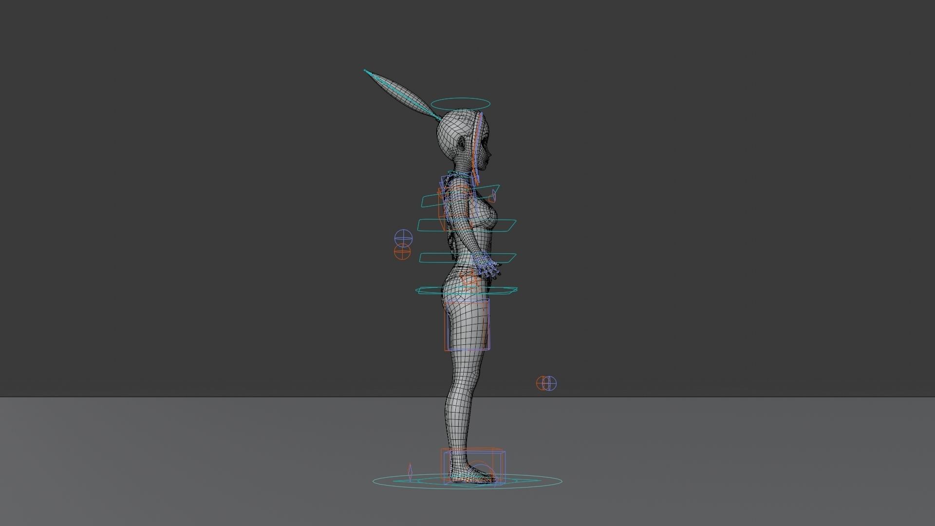 3d Model Anime Girl In Bikini Vr Ar Low Poly Cgtrader 