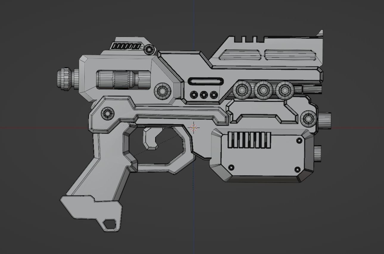 scifi gun game asset 3D model | CGTrader