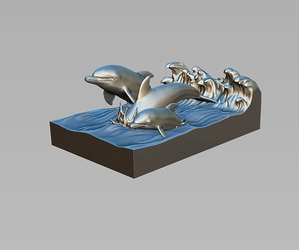 Dolphin family 3D model 3D printable | CGTrader