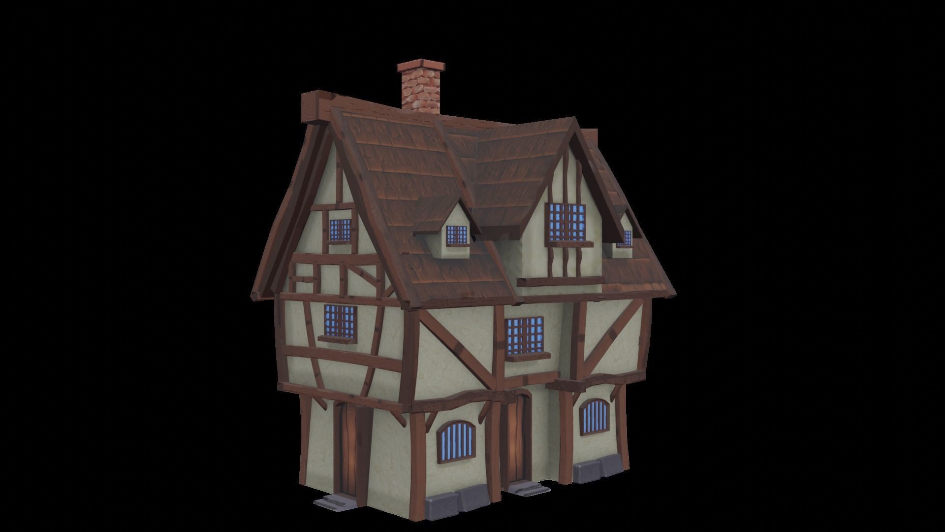 Medieval Houses - Mid Poly 3D model | CGTrader