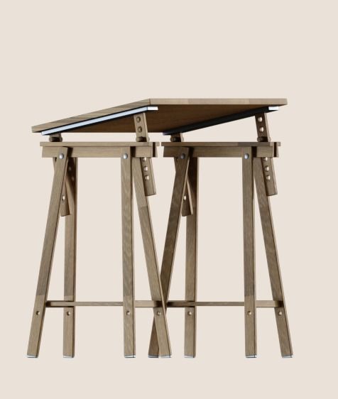 Drawing Table - Art School - Wood Table 3D model | CGTrader