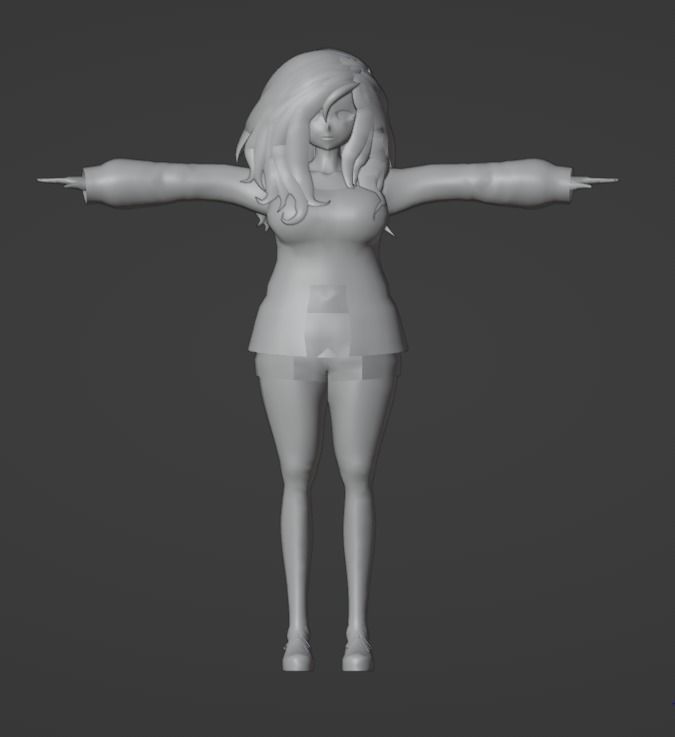 3D model 3d female anime style model VR / AR / low-poly | CGTrader