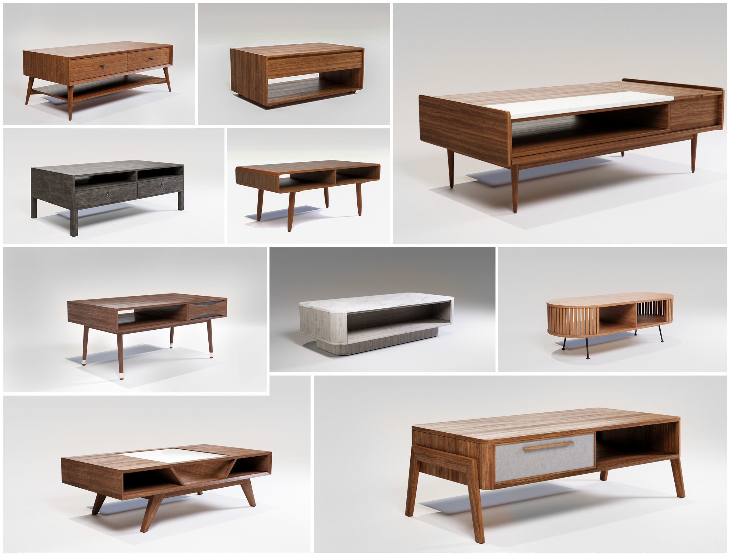 Coffee Tables Collection 3D model | CGTrader