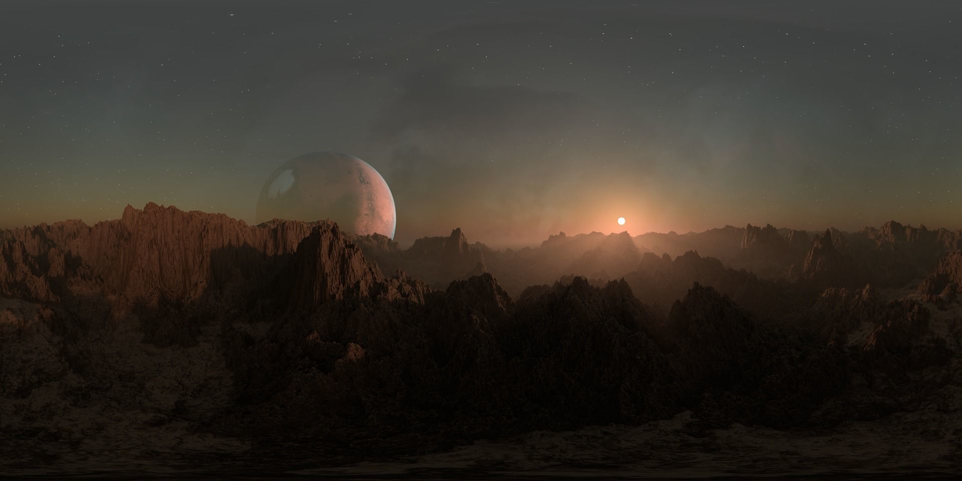 3D model Alien Planet Landscape HDRI VR / AR / low-poly | CGTrader