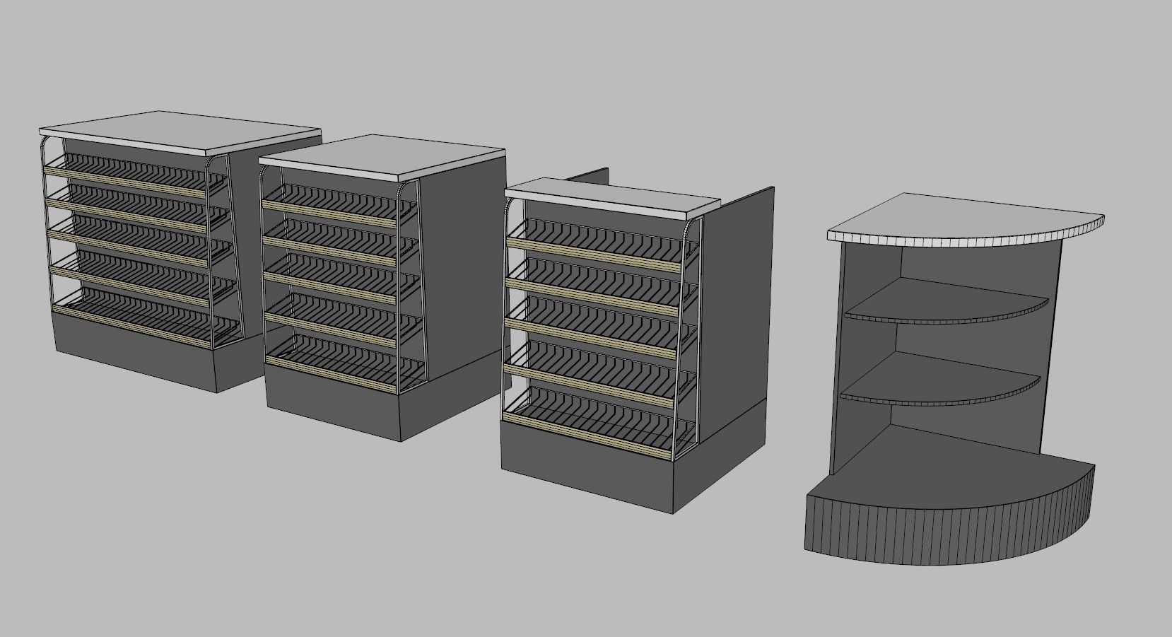 Counter Cashier Modules 3D model | CGTrader