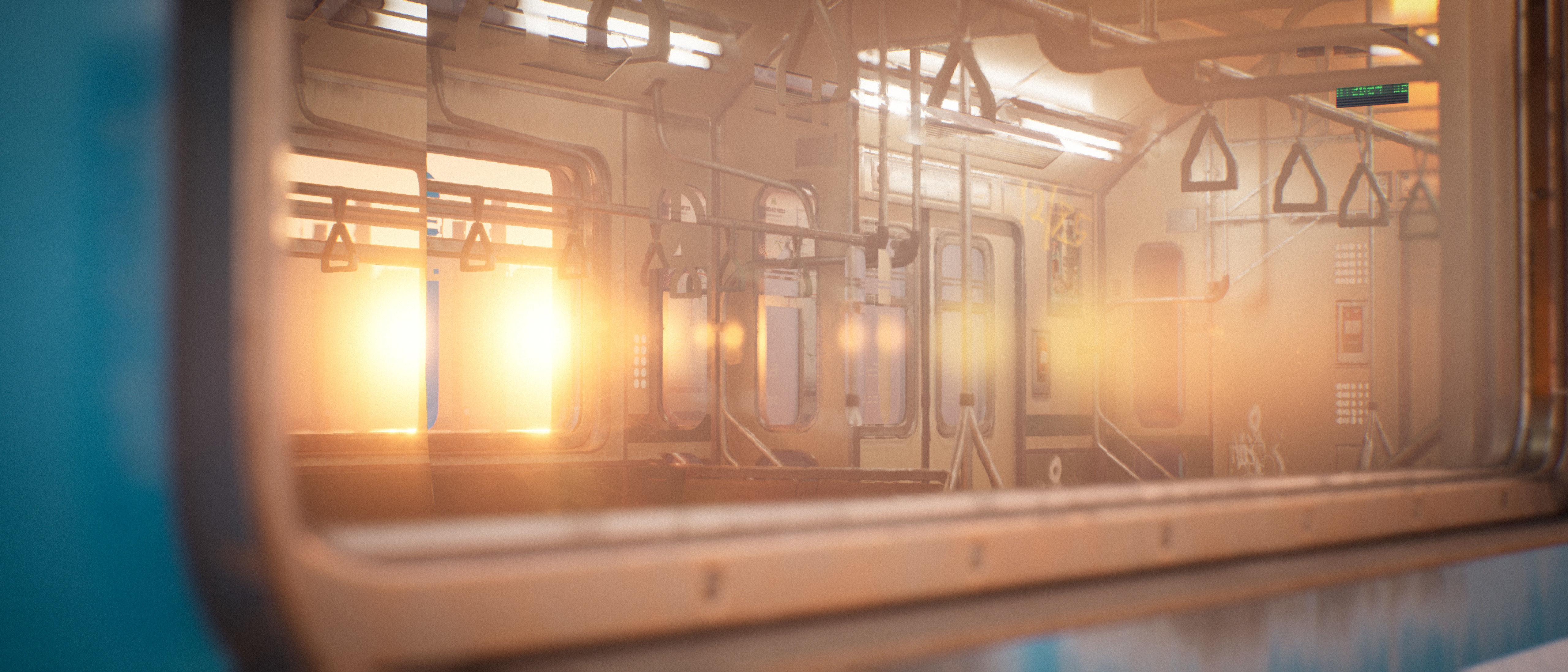 3D model Cyberpunk Subway Train Kit - UE5 VR / AR / low-poly | CGTrader