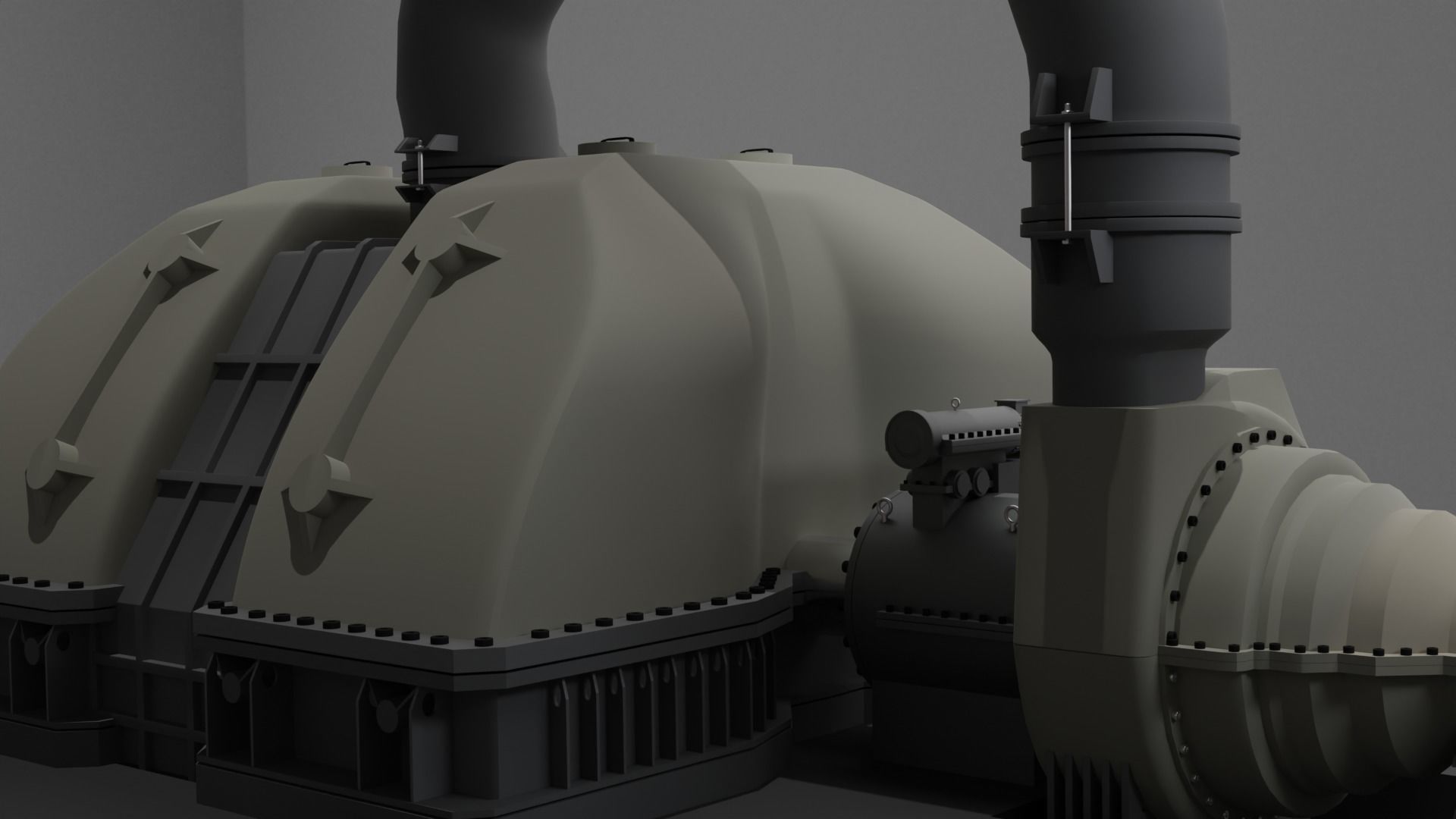 Steam Turbine Generator - Full Detailed 3D model | CGTrader