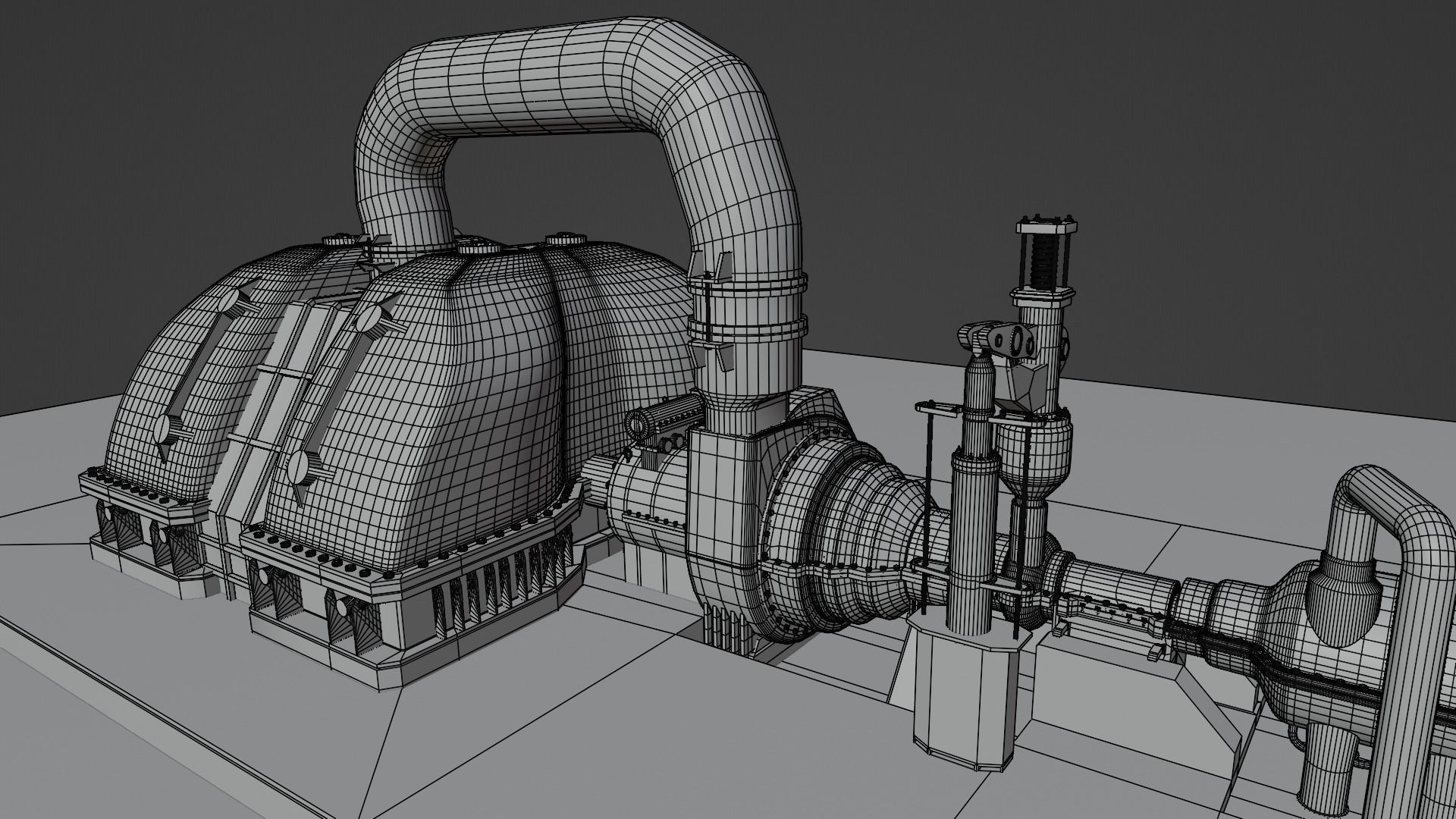 Steam Turbine Generator - Full Detailed 3D model | CGTrader