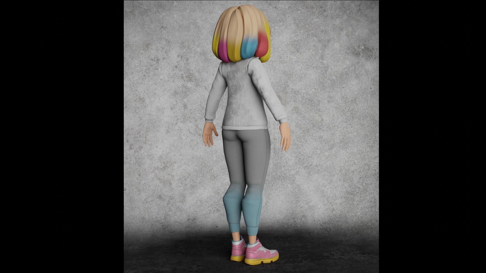 3D model Lois Cartoon Girl Not Rigged VR / AR / low-poly | CGTrader
