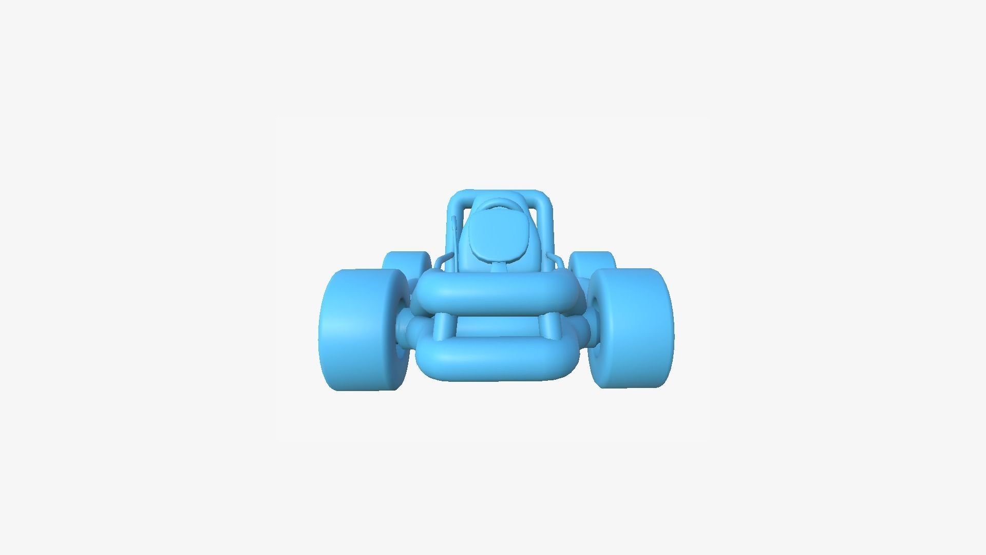 3D model Cartoon Kart H06 Yellow - Vehicle Racing Design VR / AR / low-poly | CGTrader