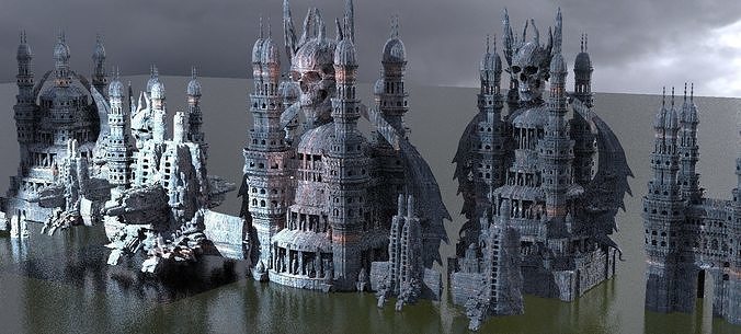 Ancient Evil Vizier necropolis towers 3D model | CGTrader