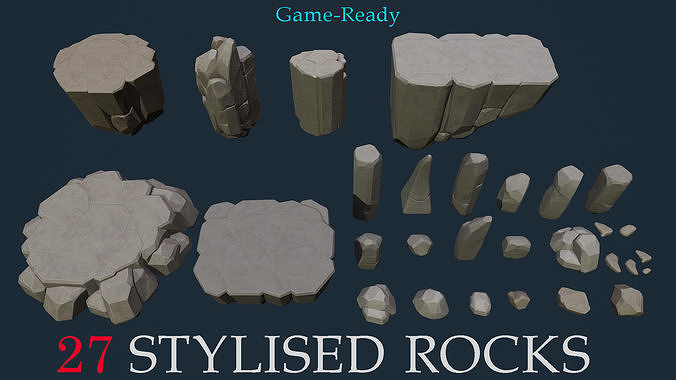 3D model Stylised Rocks VR / AR / low-poly | CGTrader