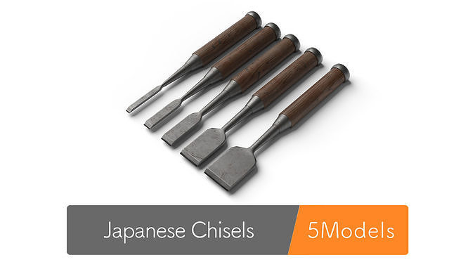 Japanese Chisels 3D model | CGTrader