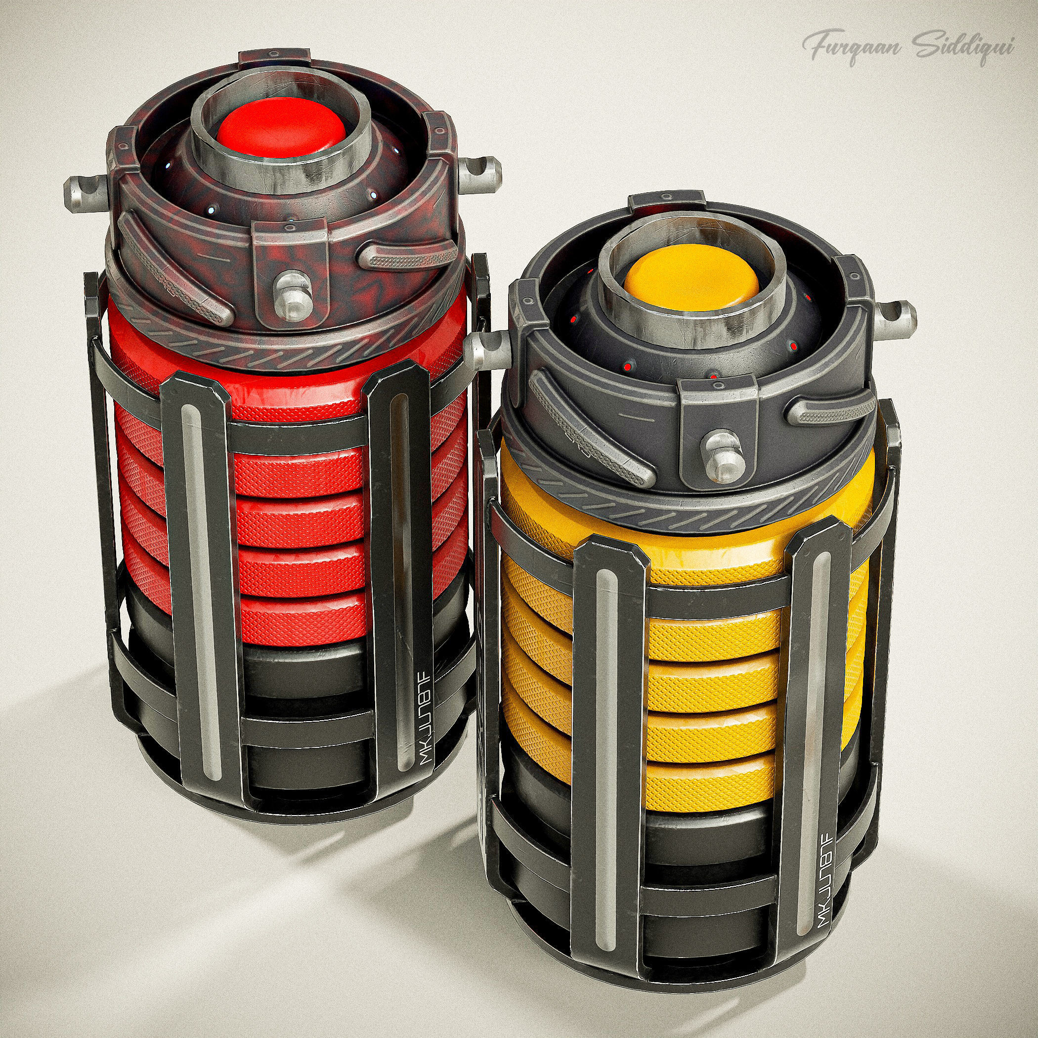 3D model Sci-fi Grenades V8 VR / AR / low-poly | CGTrader