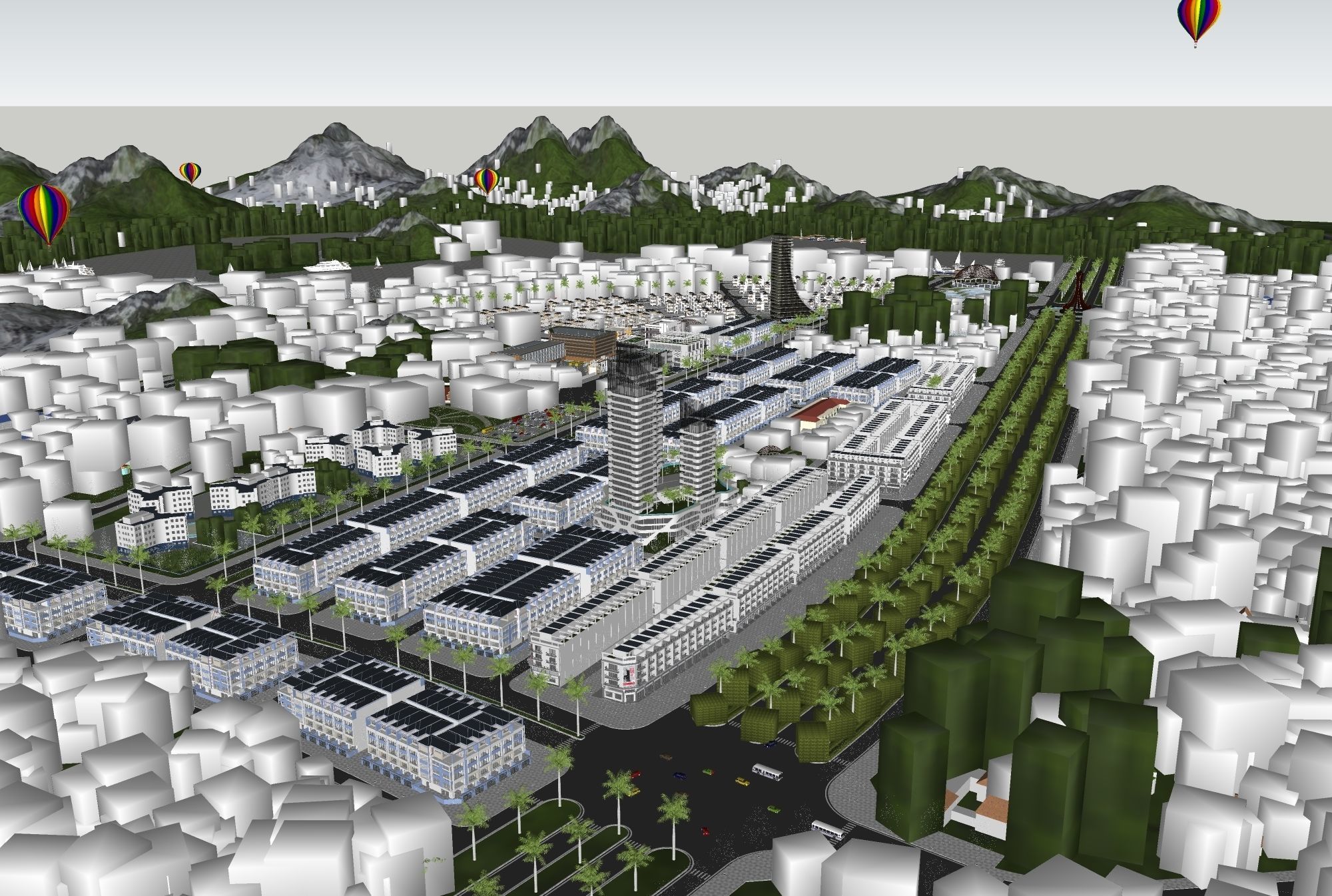 Urban planning by sketchup and vray 3D model | CGTrader