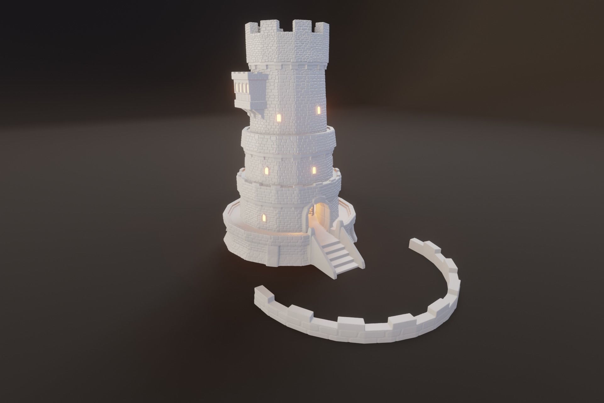 A Castle Dice tower 3D model 3D printable | CGTrader