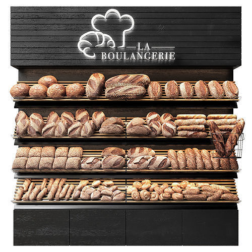 Bread store 3D model | CGTrader