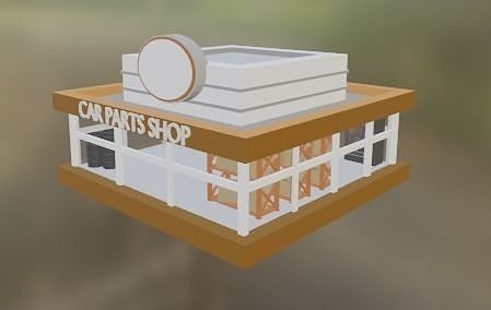 Simple Car Parts Shop 3D model | CGTrader
