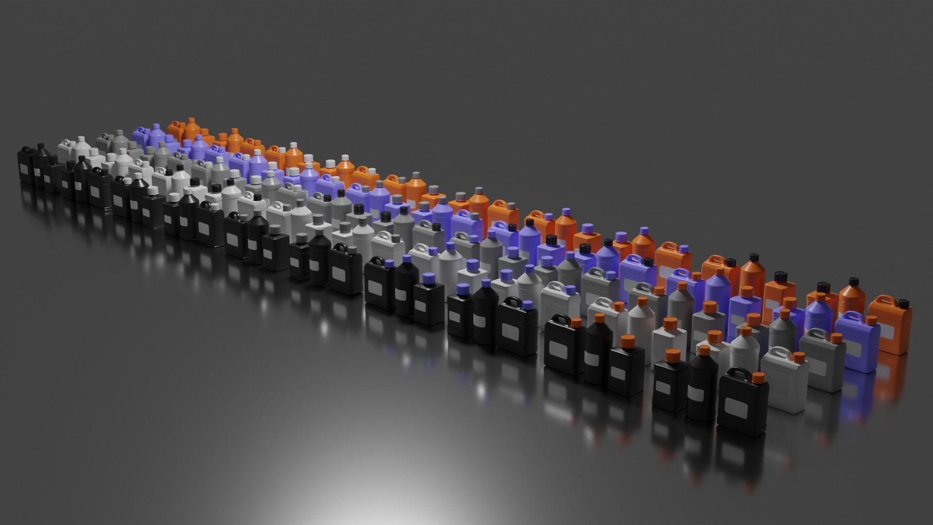 Industrial laboratory fluid chemical containers and blank labels 3D ...