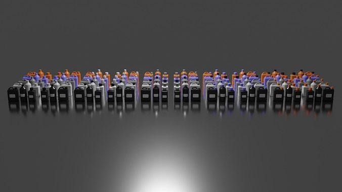 Industrial laboratory fluid chemical containers and blank labels 3D ...