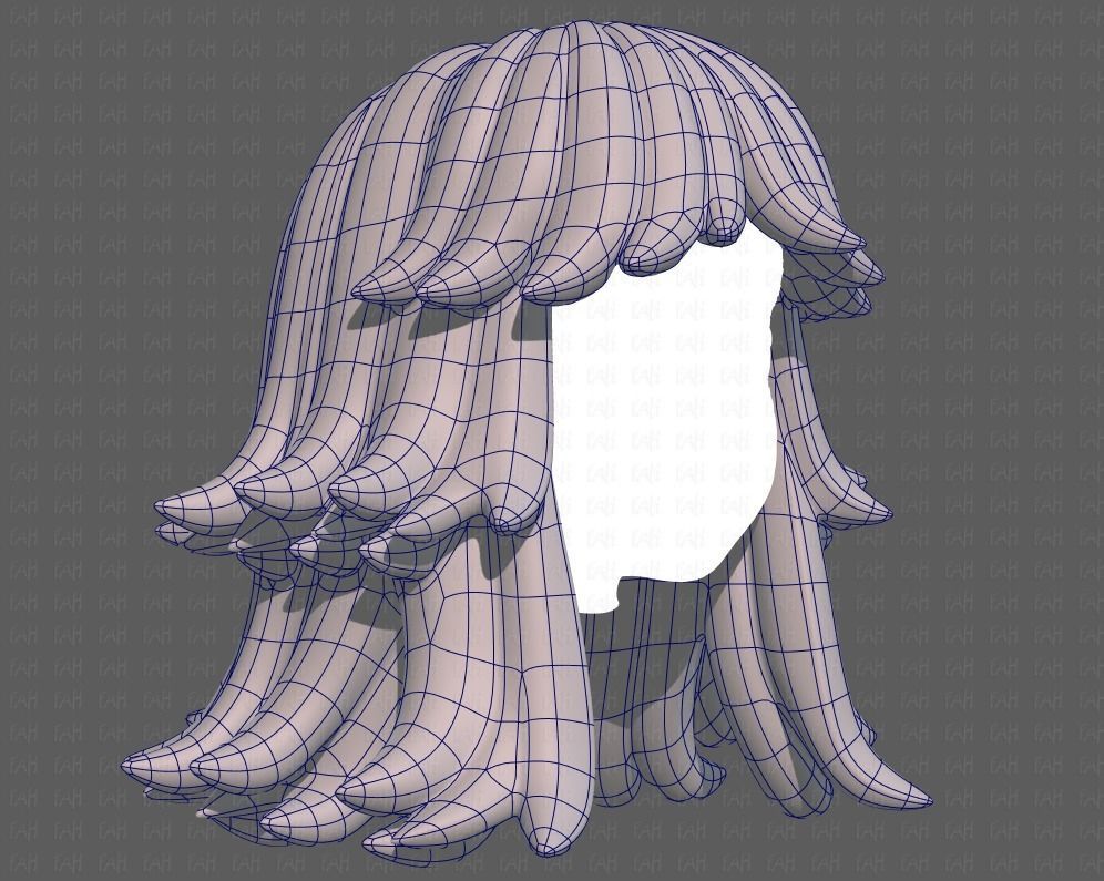 3D model Base Hair for girl V51 VR / AR / low-poly | CGTrader