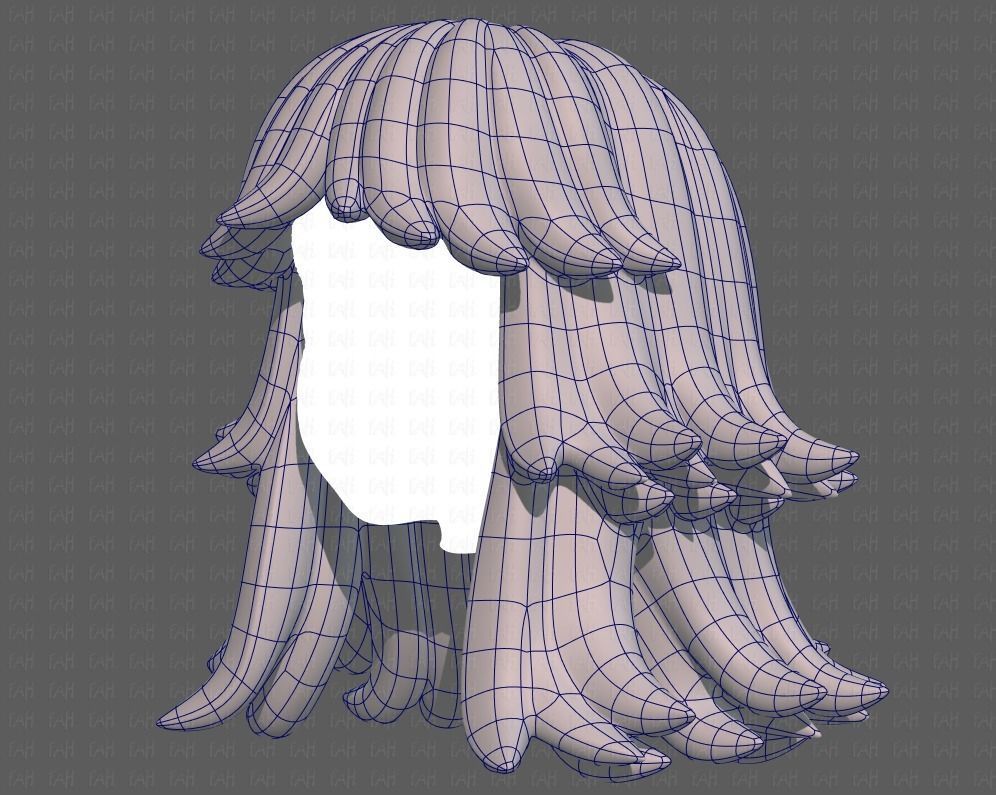 3D model Base Hair for girl V51 VR / AR / low-poly | CGTrader