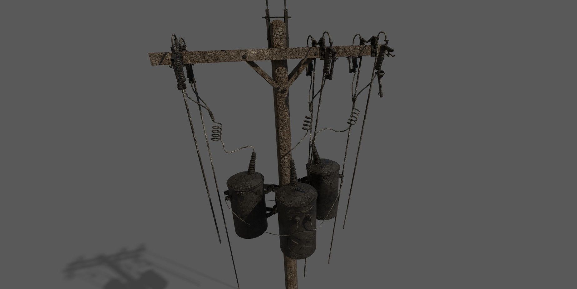 Old Electric Pole 3D model | CGTrader