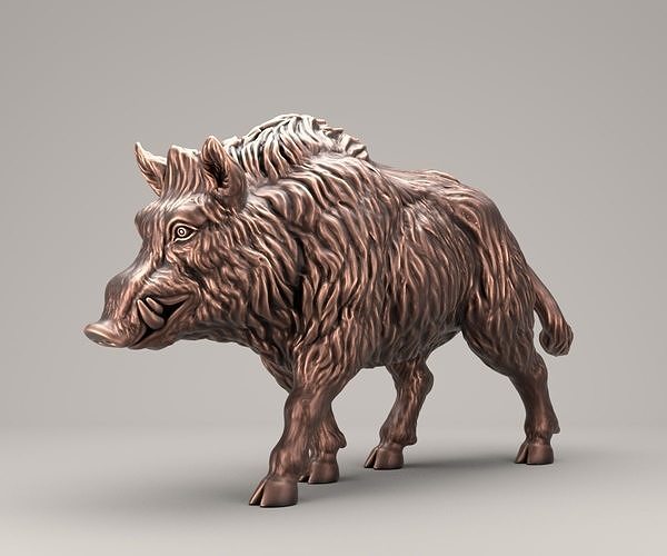 Wild Boar 3D model 3D printable | CGTrader