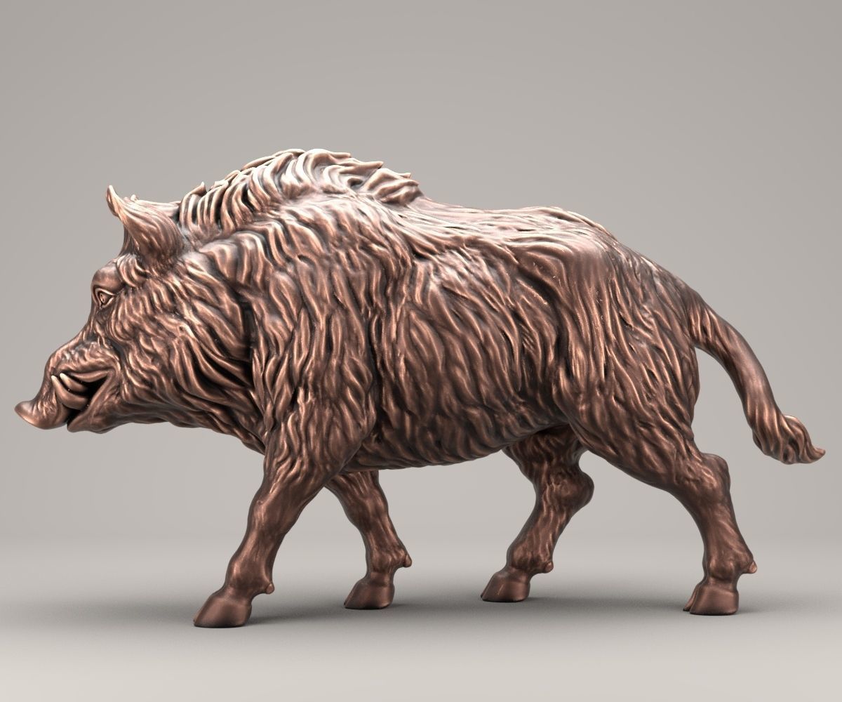 Wild Boar 3D model 3D printable | CGTrader