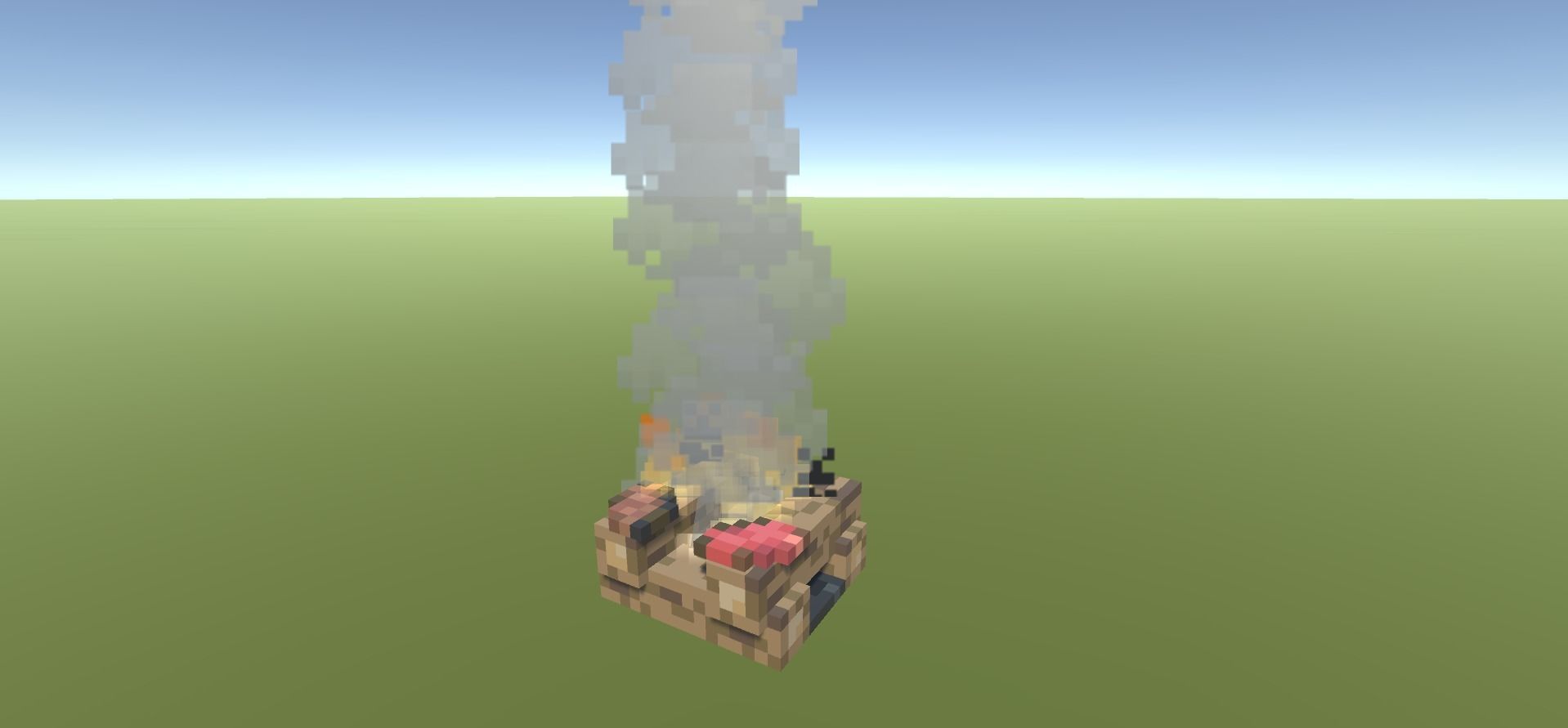 3D model Block Pack Campfire - block styled voxel campfire VR / AR ...