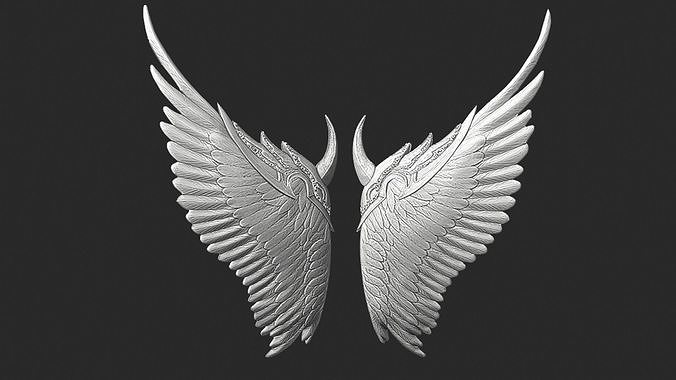 Angel Wing 3D model 3D printable | CGTrader