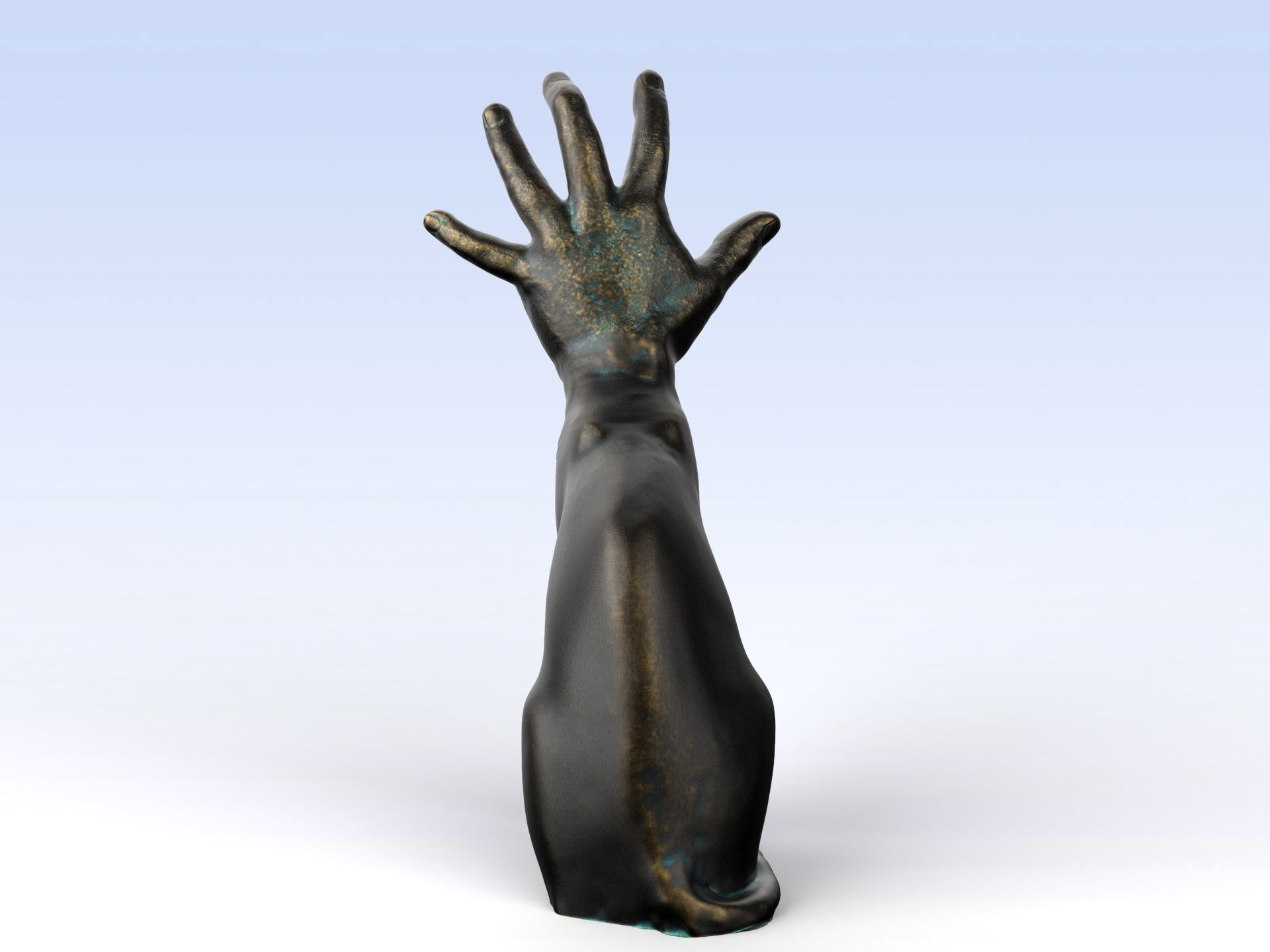 Sitting cat with a human hand instead of a head 3D model 3D printable ...