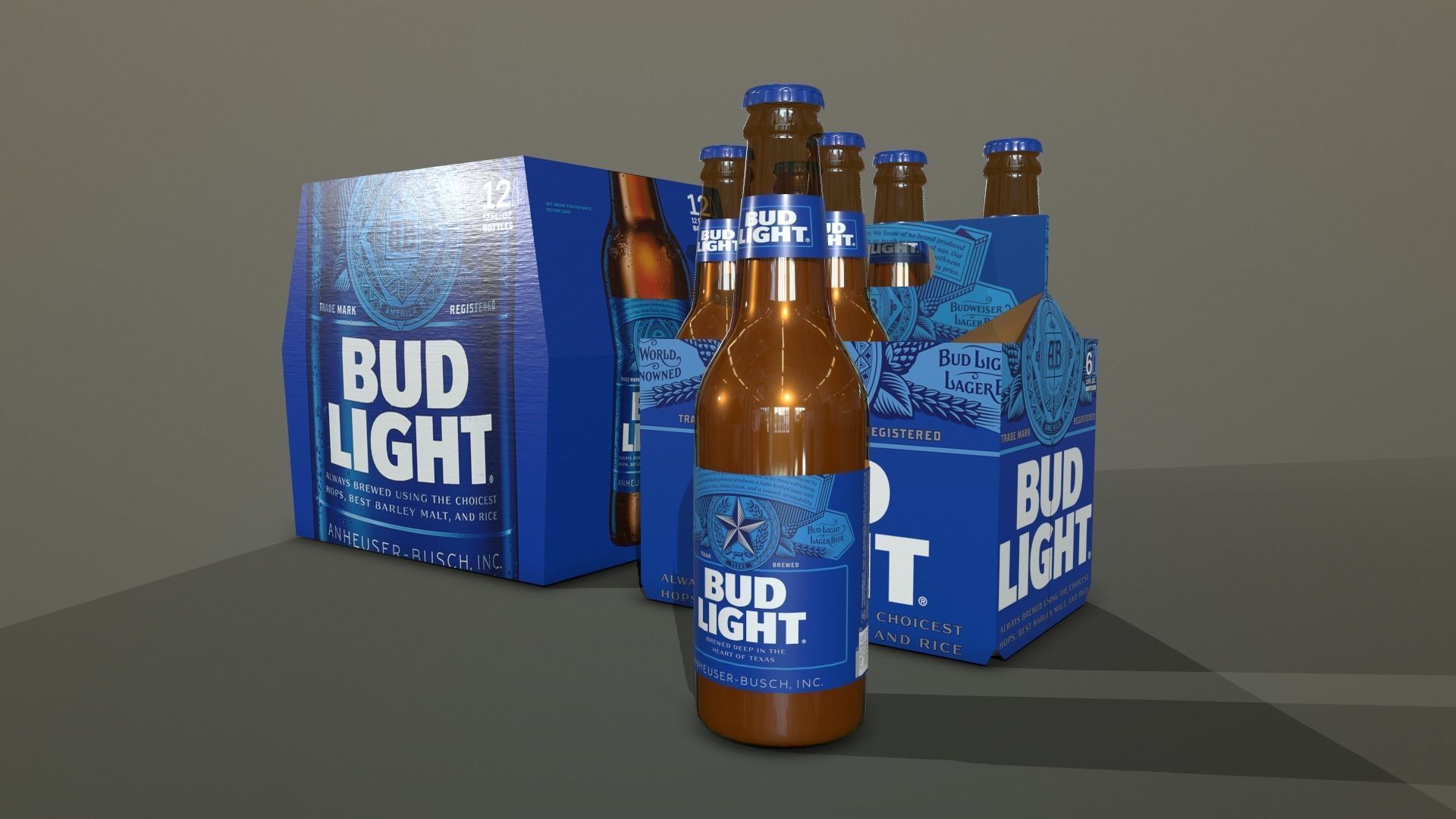 3D model BudLight beer VR / AR / low-poly | CGTrader