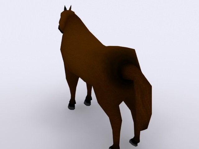 3D model Low-poly Horse VR / AR / low-poly MAX OBJ 3DS FBX DAE W3D ...