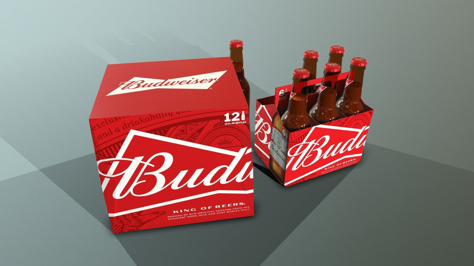 3D model Budweiser beer VR / AR / low-poly | CGTrader