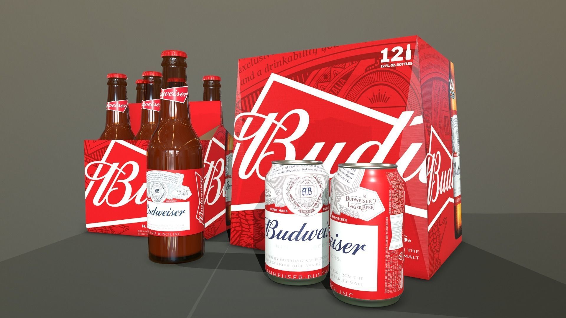 3D model Budweiser beer VR / AR / low-poly | CGTrader