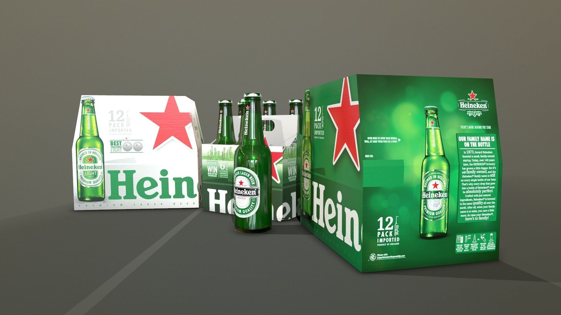3D model Heineken beer VR / AR / low-poly | CGTrader