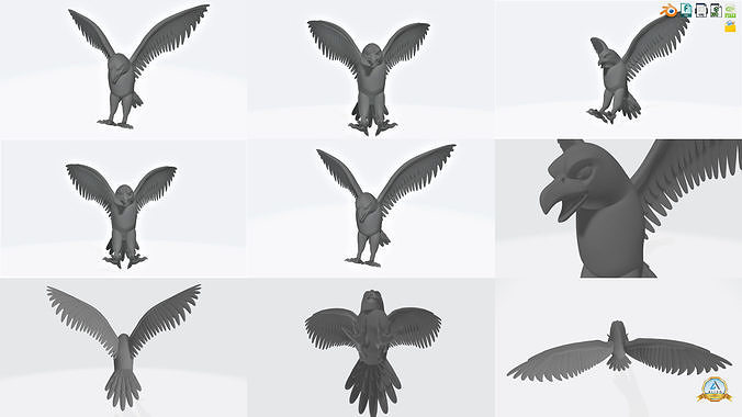 3d Bird Sprite Sheet
