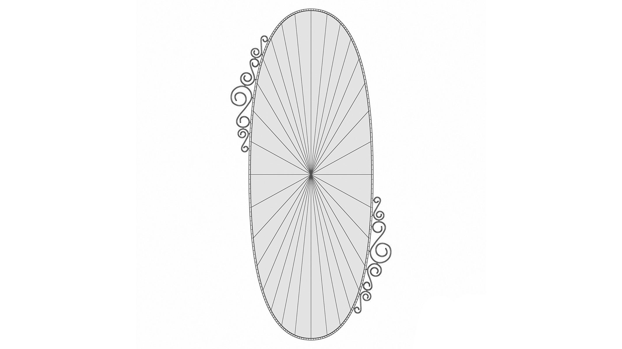Ikea Ekne Oval Wall Mirror 3D model | CGTrader