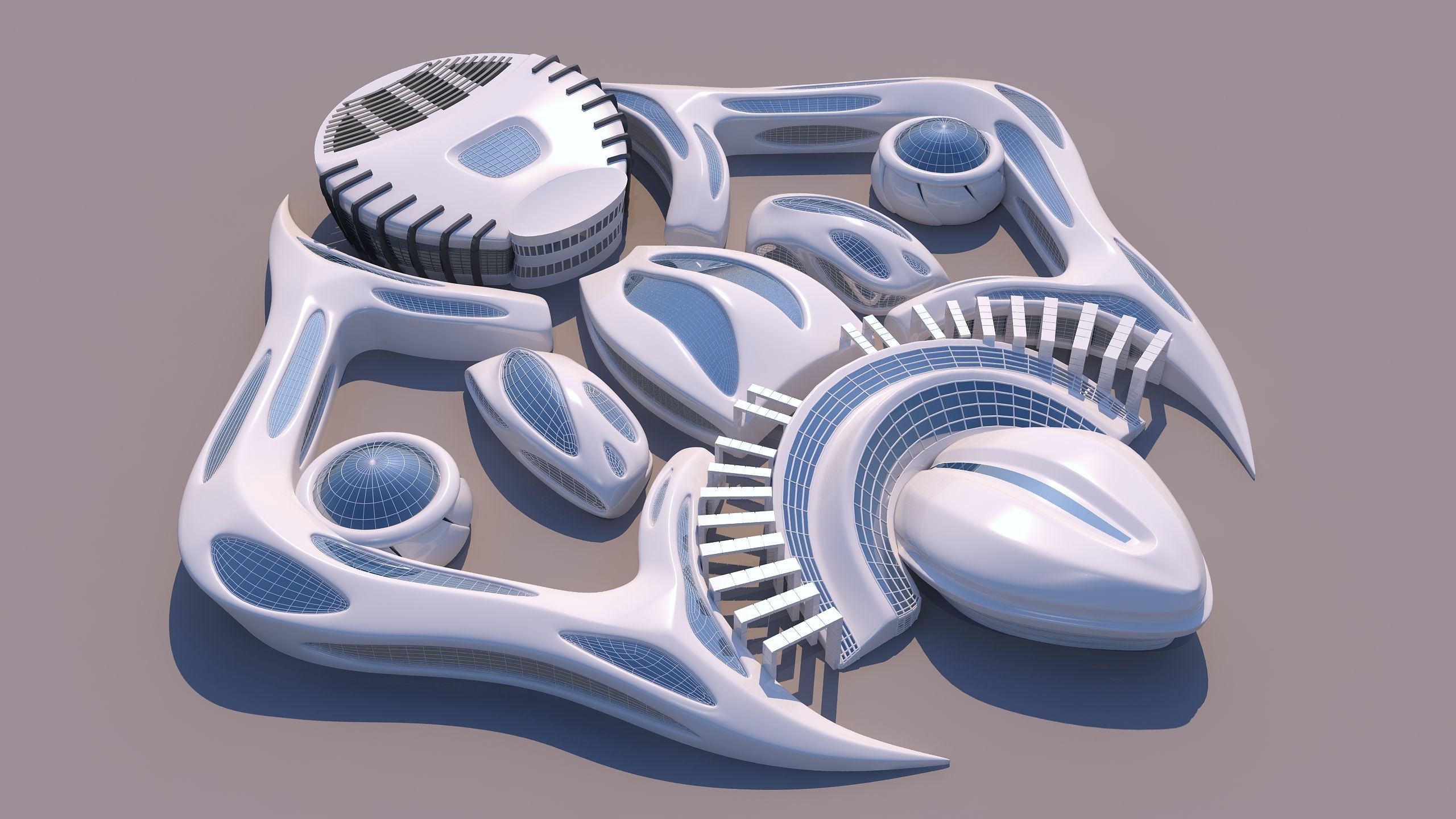 0118 - Organic Building 3D model | CGTrader