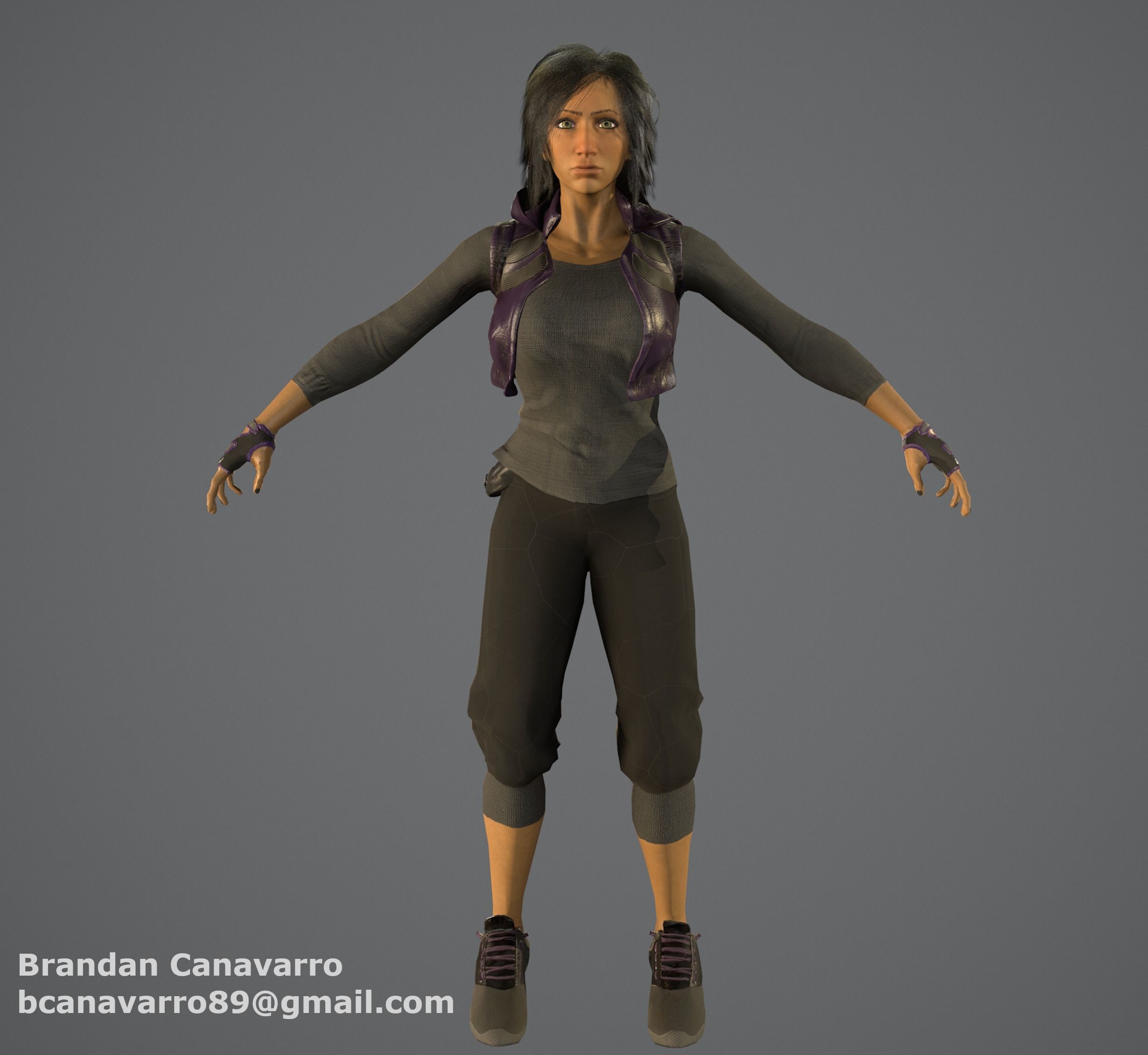3D model Female Fighter gameready model VR / AR / low-poly | CGTrader