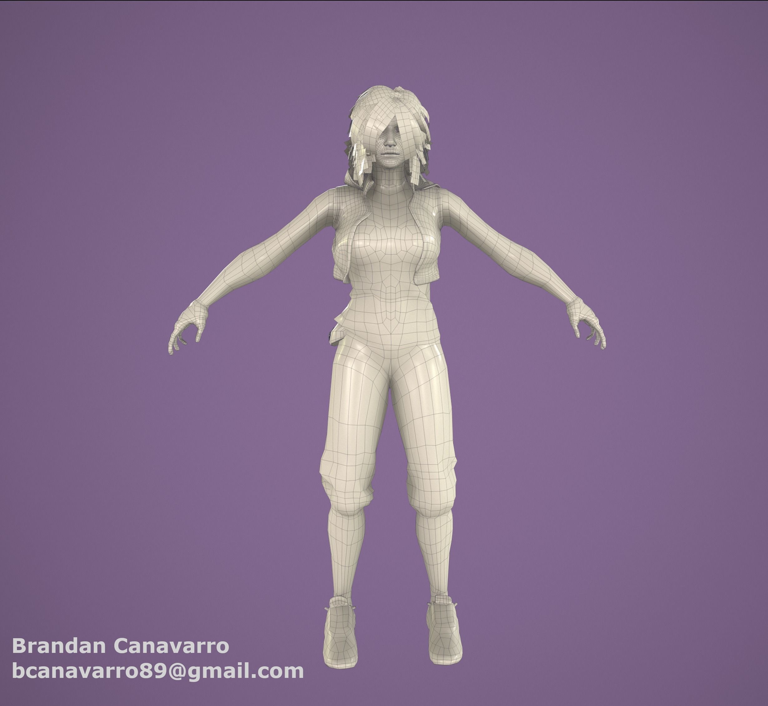 3D model Female Fighter gameready model VR / AR / low-poly | CGTrader