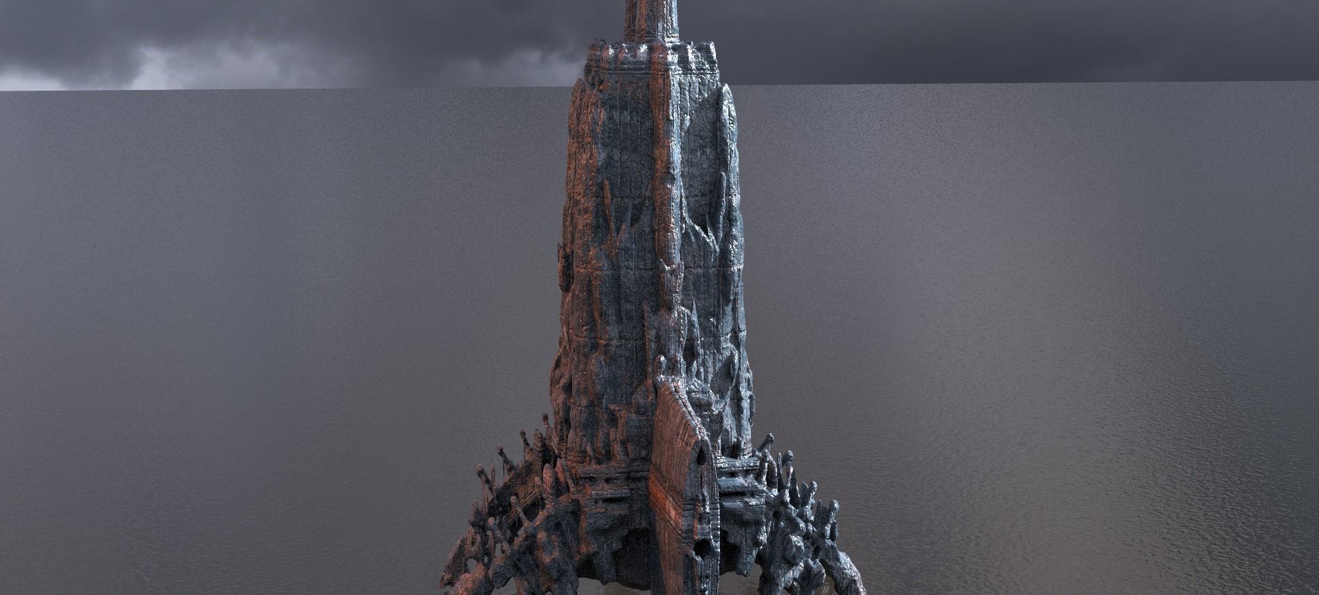 Arch Alien Ancient pillar Structure 2 3D model | CGTrader