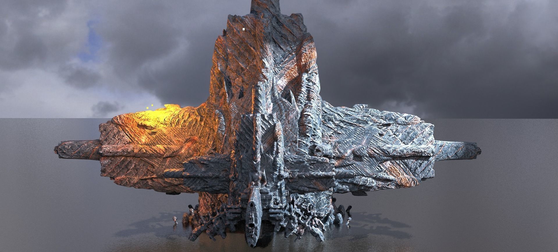 Arch Alien Ancient pillar Structure 3 3D model | CGTrader