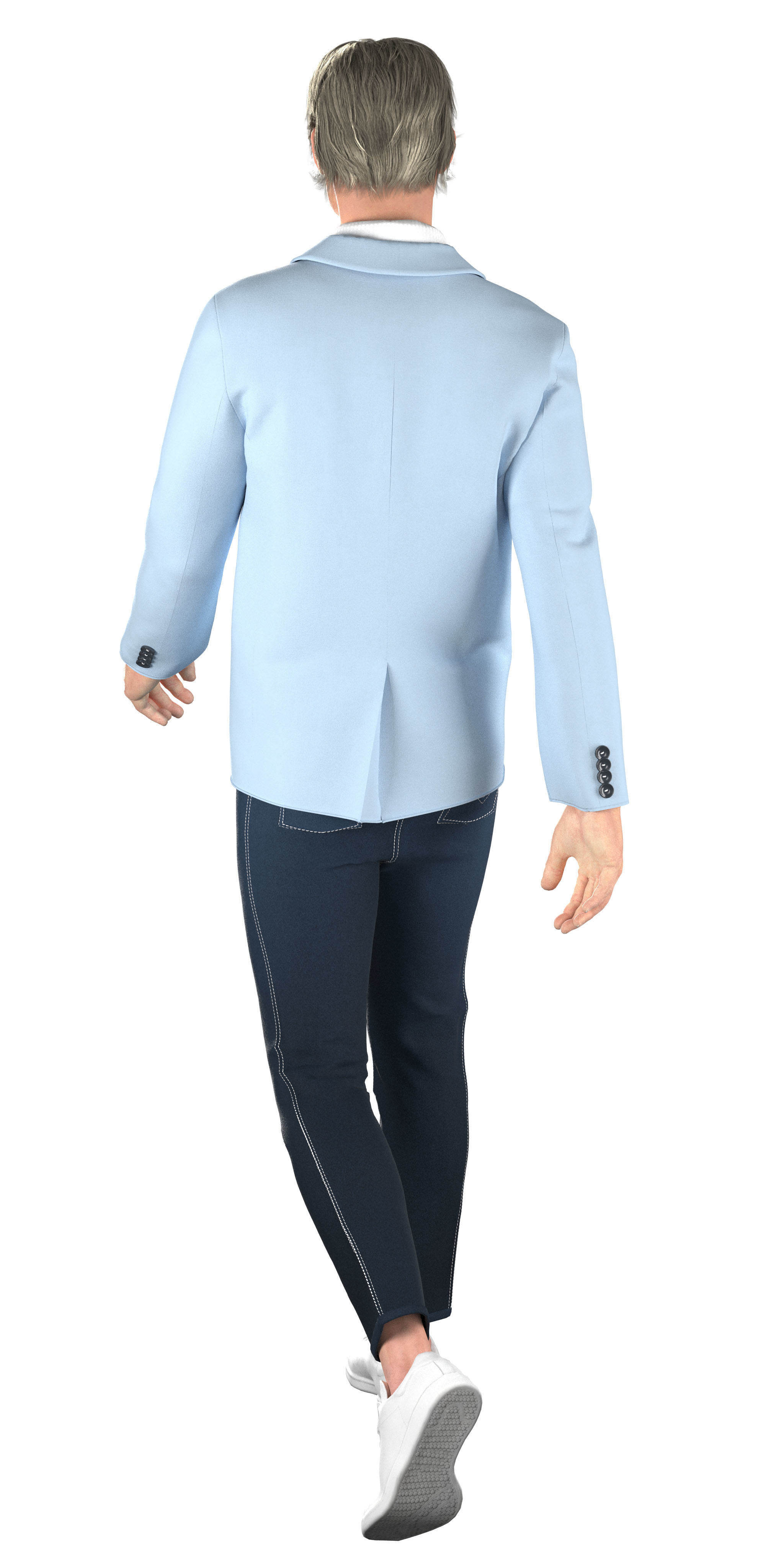 Casually Formal Perfectly Styled Jacket Shirt Jeans and Tie 3D model | CGTrader