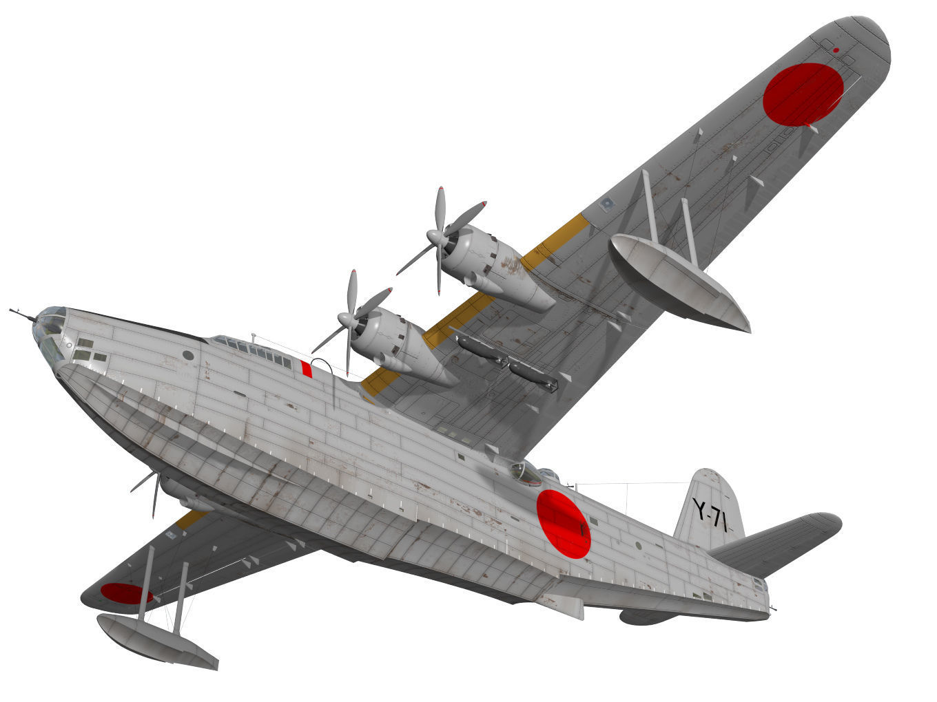 Kawanishi H8K Emily Type11 3D model | CGTrader