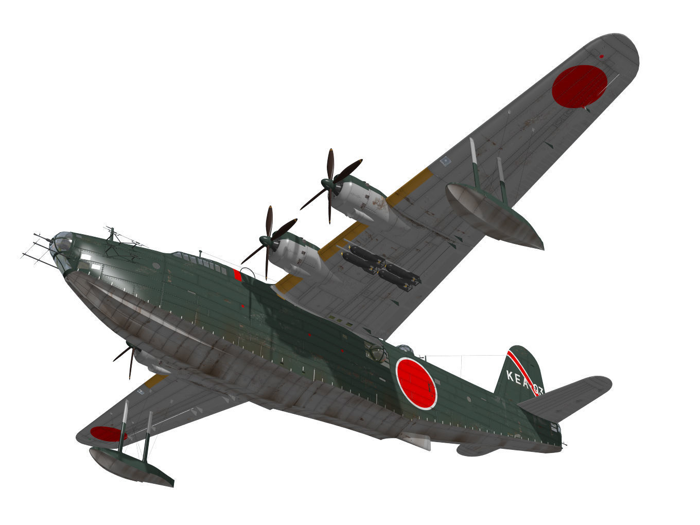 Kawanishi H8K Emily Type12 Late 3D model | CGTrader